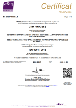 📢 CNM Process awarded ISO 9001 certification 📜